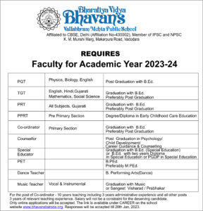 FEES STRUCTURE | Bharatiya Vidya Bhavans School - Vadodara